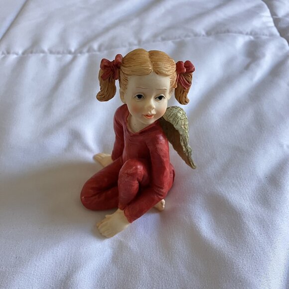 S Lordi | Holiday | Vintage S Lordi Blonde Girl Angel Red Pajamas Angel ...